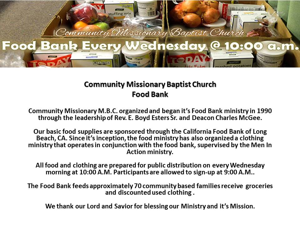 FOOD BANK – CMBCCompton.org